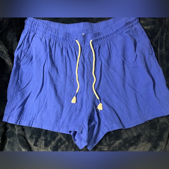 Old Navy | Shorts | New Royal Blue Linen Shorts | Poshmark